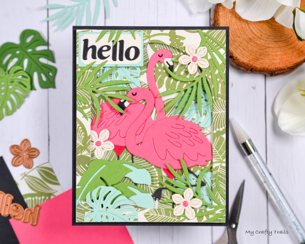 Spellbinders Grand Tropical Flamingos – May 2024 Large Die of the Month ...